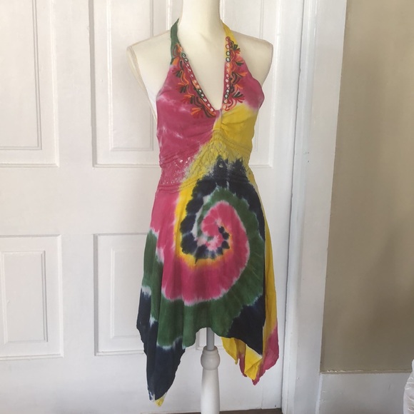 Shoreline | Dresses | Bright Colorful Tie Dye Bathing Suit Cover Up Or ...